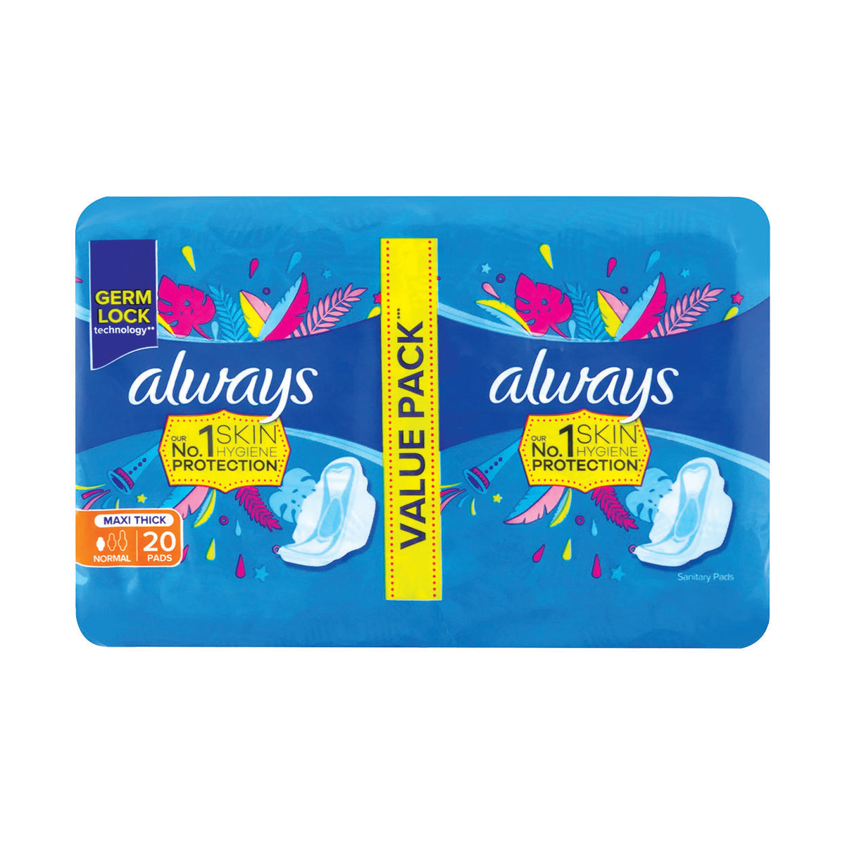 Always Maxi Sanitary Pads Duo Pack Normal 20 Pads - Maximed