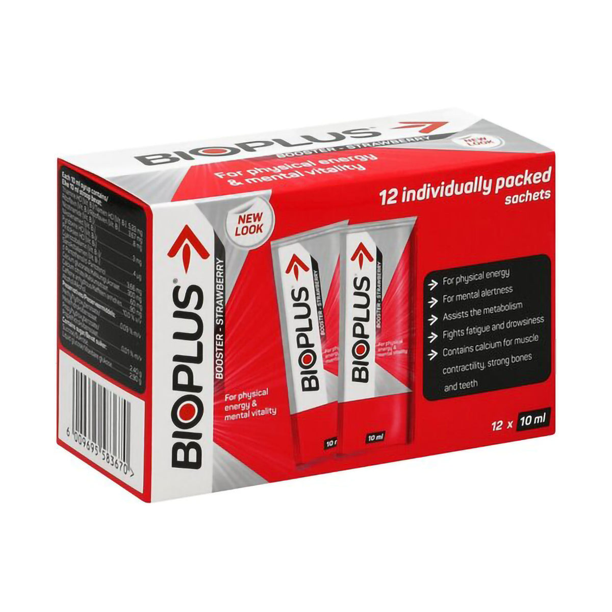 Bioplus Booster Energy Tonic Strawberry 10ml x 12 Sachets - Maximed