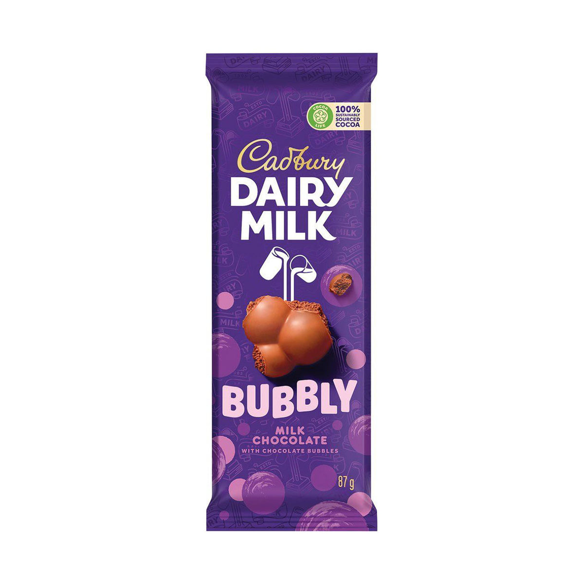 Cadbury Dairy Milk Bubbly Chocolate Slab 87g - Maximed