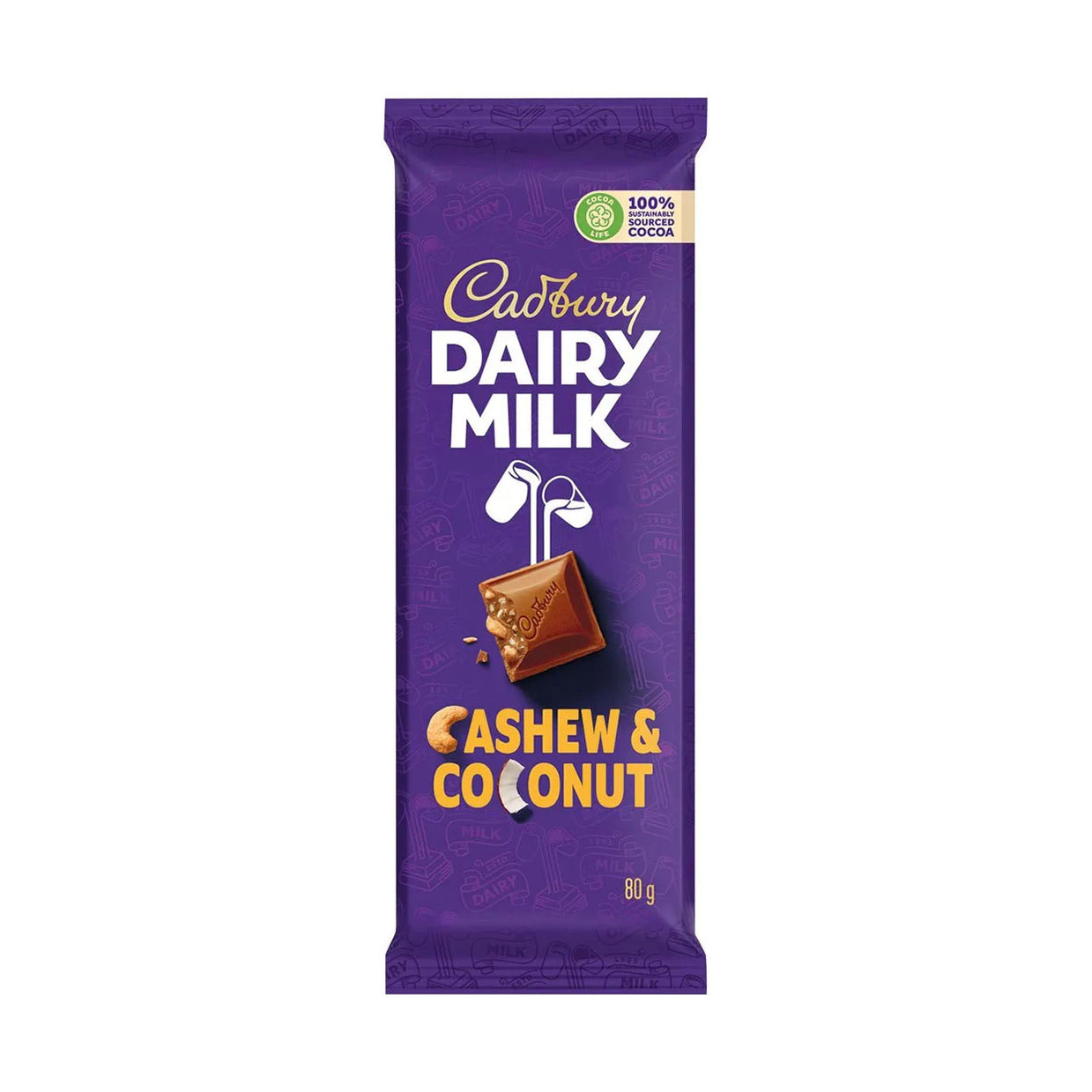 Cadbury Dairy Milk Cashew & Coconut Chocolate Slab 80g — Maximed Pharmacy
