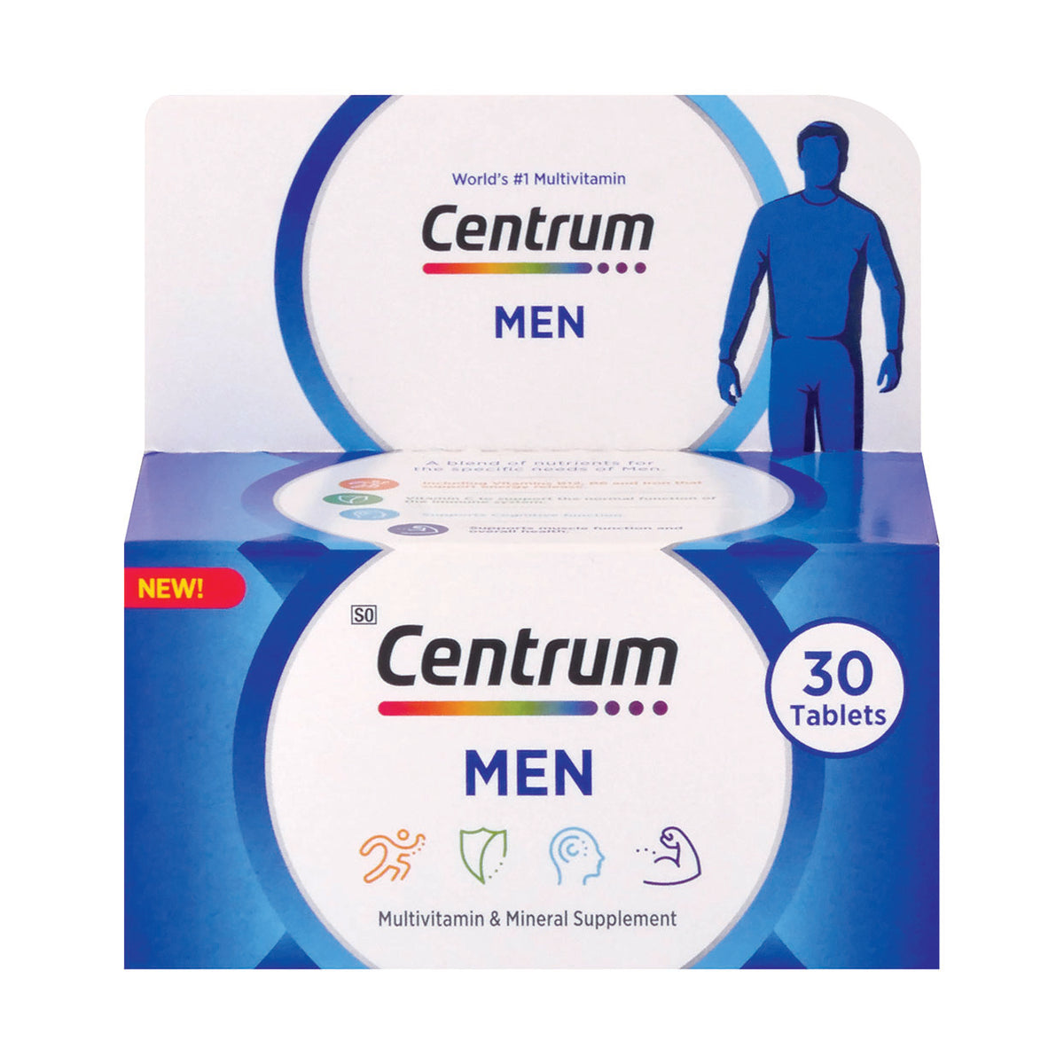 Centrum Men Multivitamin & Mineral Supplement 30 Tablets - Maximed