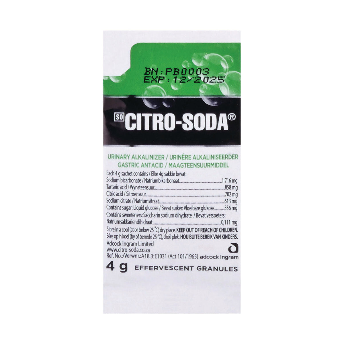 Citro-Soda Granule Single Sachet 4g - Maximed