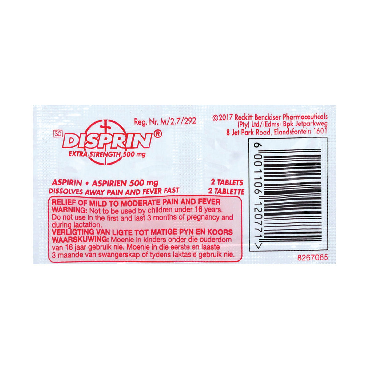 Disprin Extra Strength 500mg 2 Tablets - Maximed