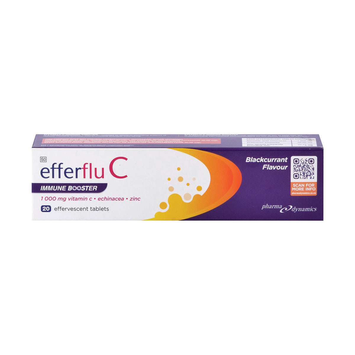 Efferflu C Immune Booster Blackcurrant 20 Effervescent Tablets - Maximed