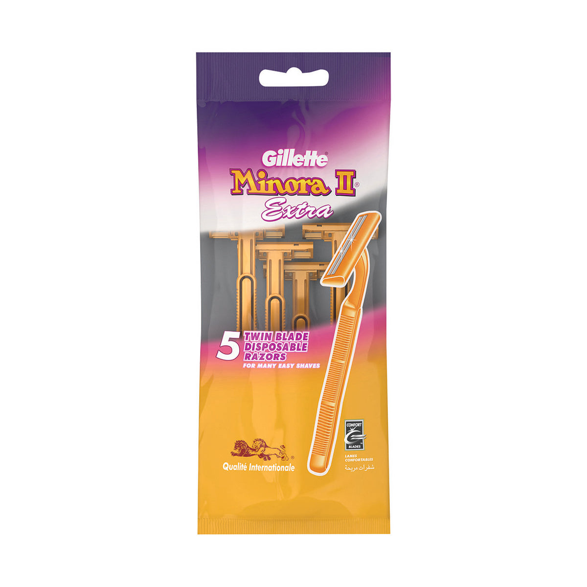 Gillette Minora II Twin Blade Disposable Razors 5 Pack - Maximed