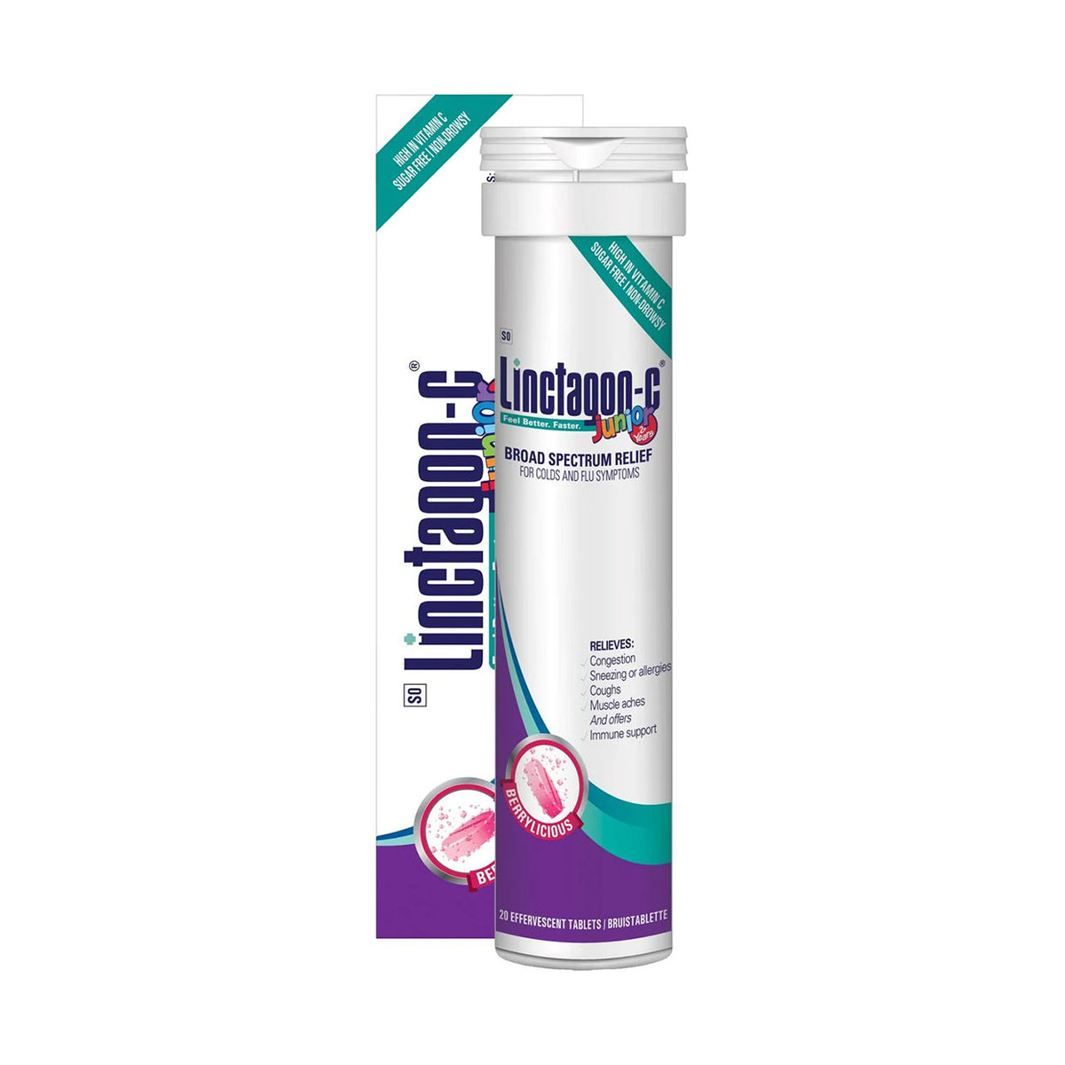 Linctagon Junior Berry 20 Effervescent Tablets - Maximed