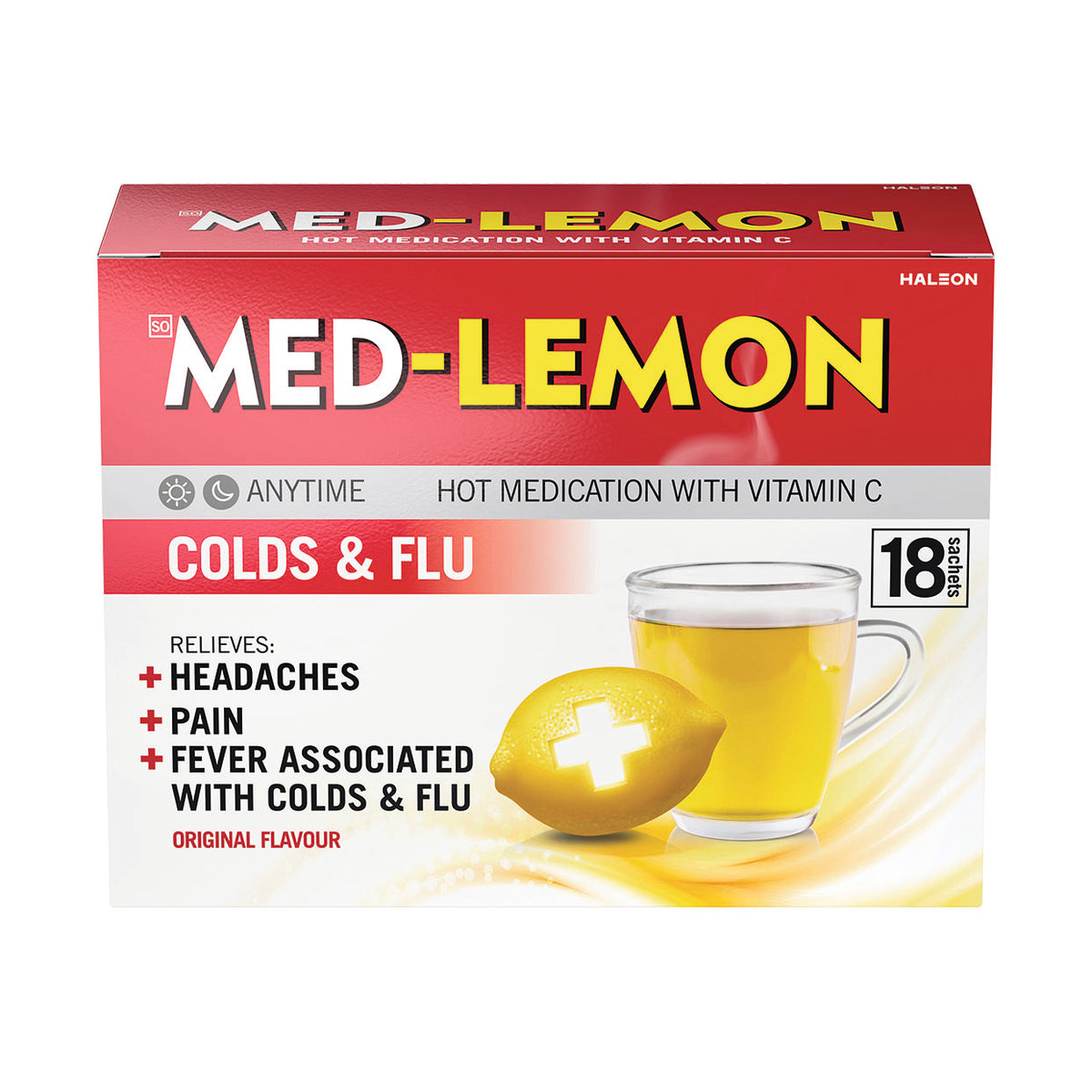 Med-Lemon Hot Medication With Vitamin C 18 Sachets - Maximed