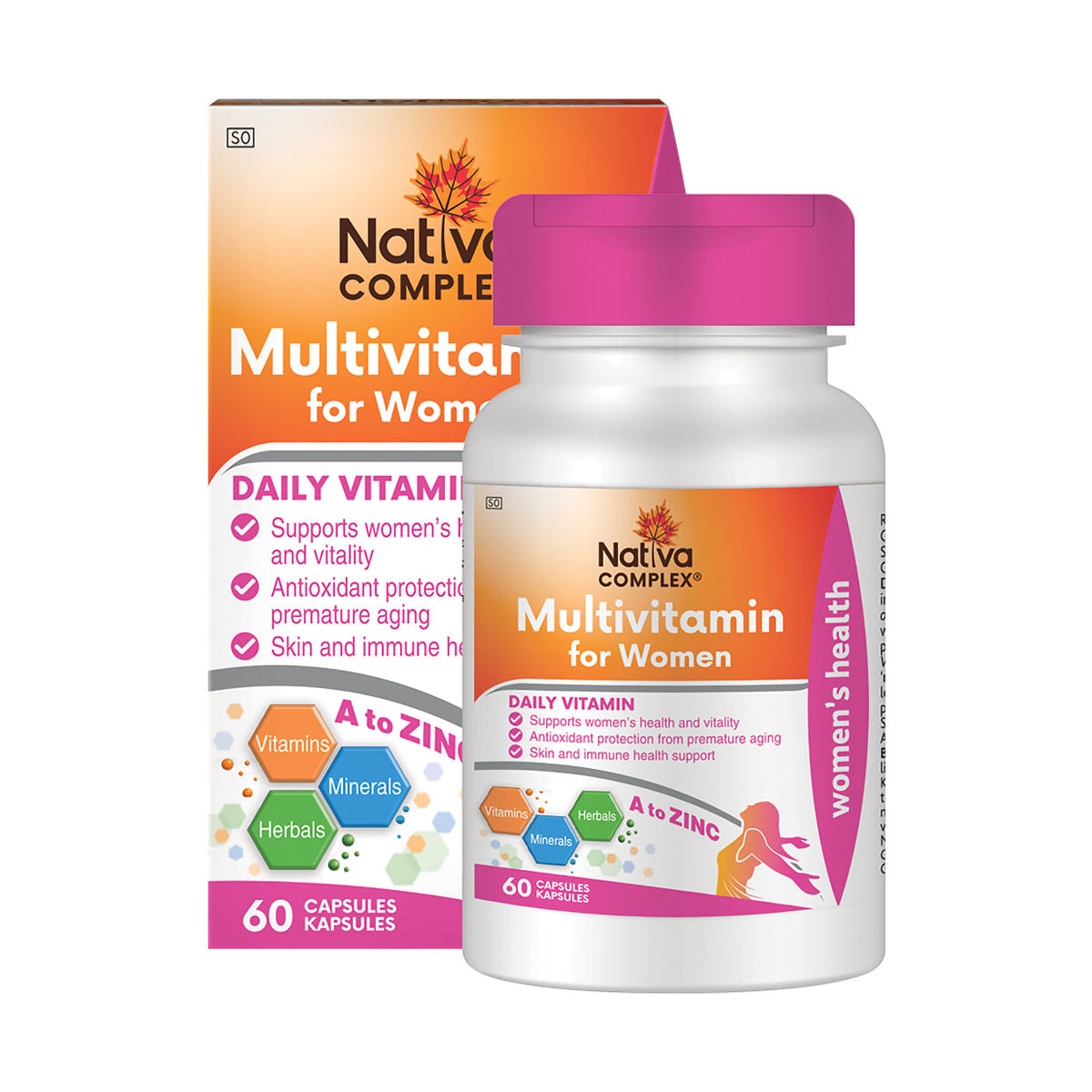 Nativa Multivitamin for Women Complex 60 Capsules - Maximed