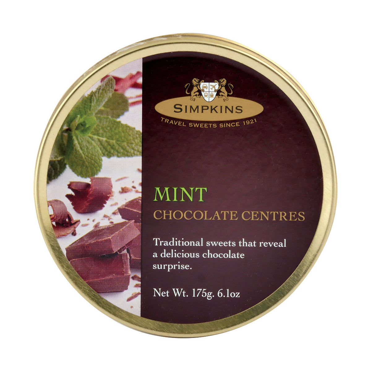 Simpkins Tin Mint Chocolate Centres 175g — Maximed Pharmacy