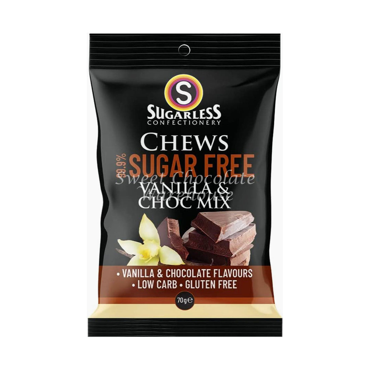 Sugarless Chews Vanilla & Chocolate 70g - Maximed