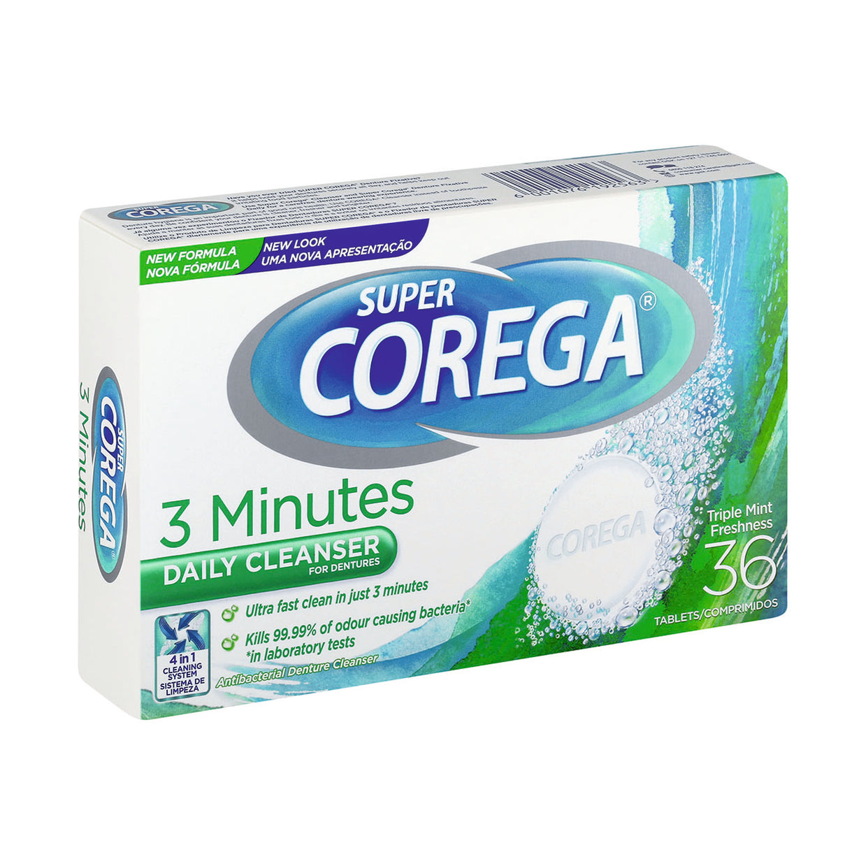 Super Corega Denture Cleanser 36 Tablets - Maximed