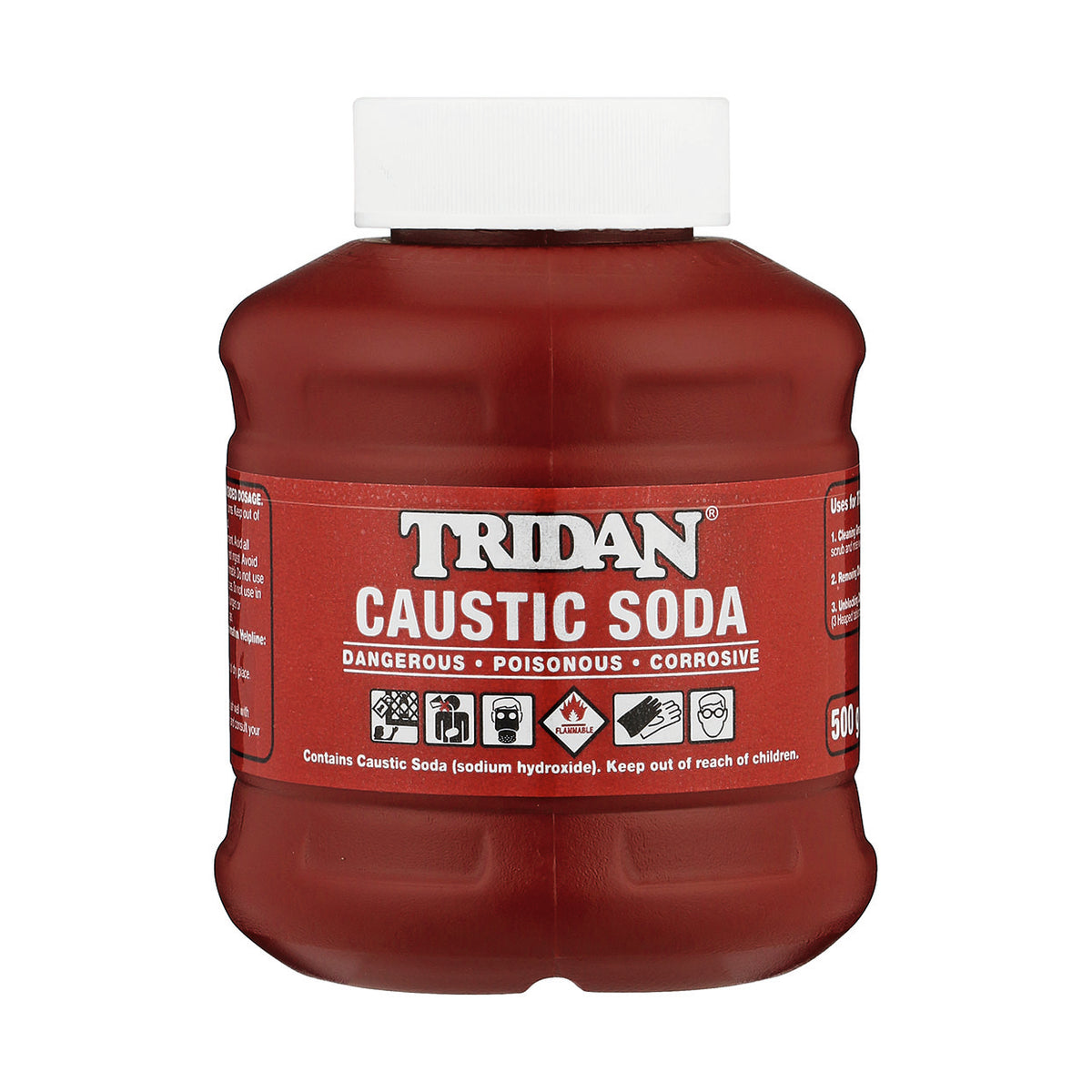 Tridan Caustic Soda 500 g – Strong Drain & Surface Cleaner — Maximed ...