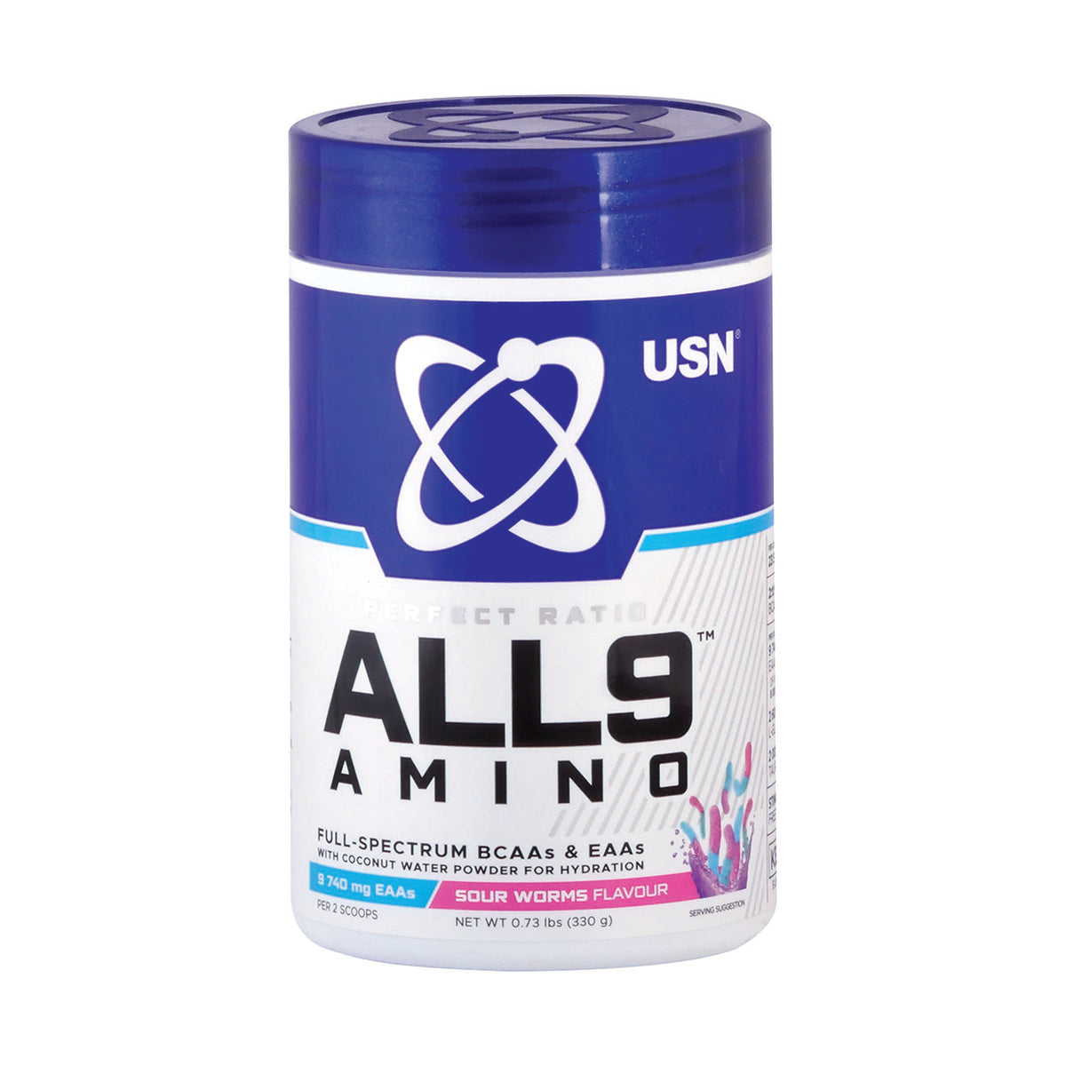 USN ALL9 Amino Sour Worm 330g - Maximed