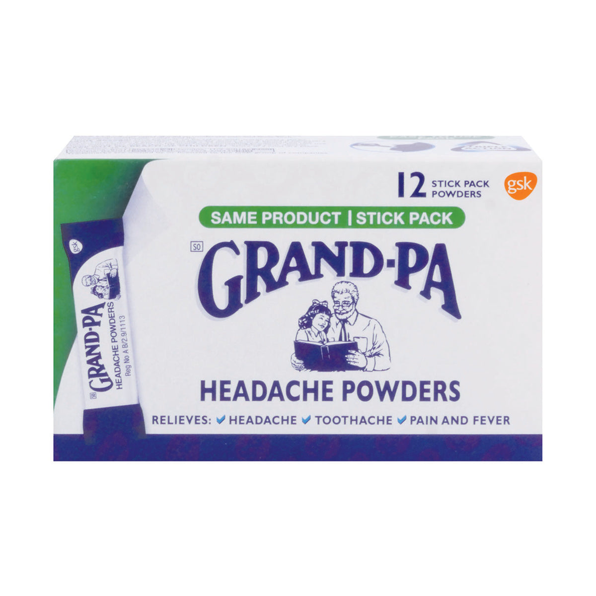 Grand-Pa Headache Powder 12 Sachets — Maximed Pharmacy