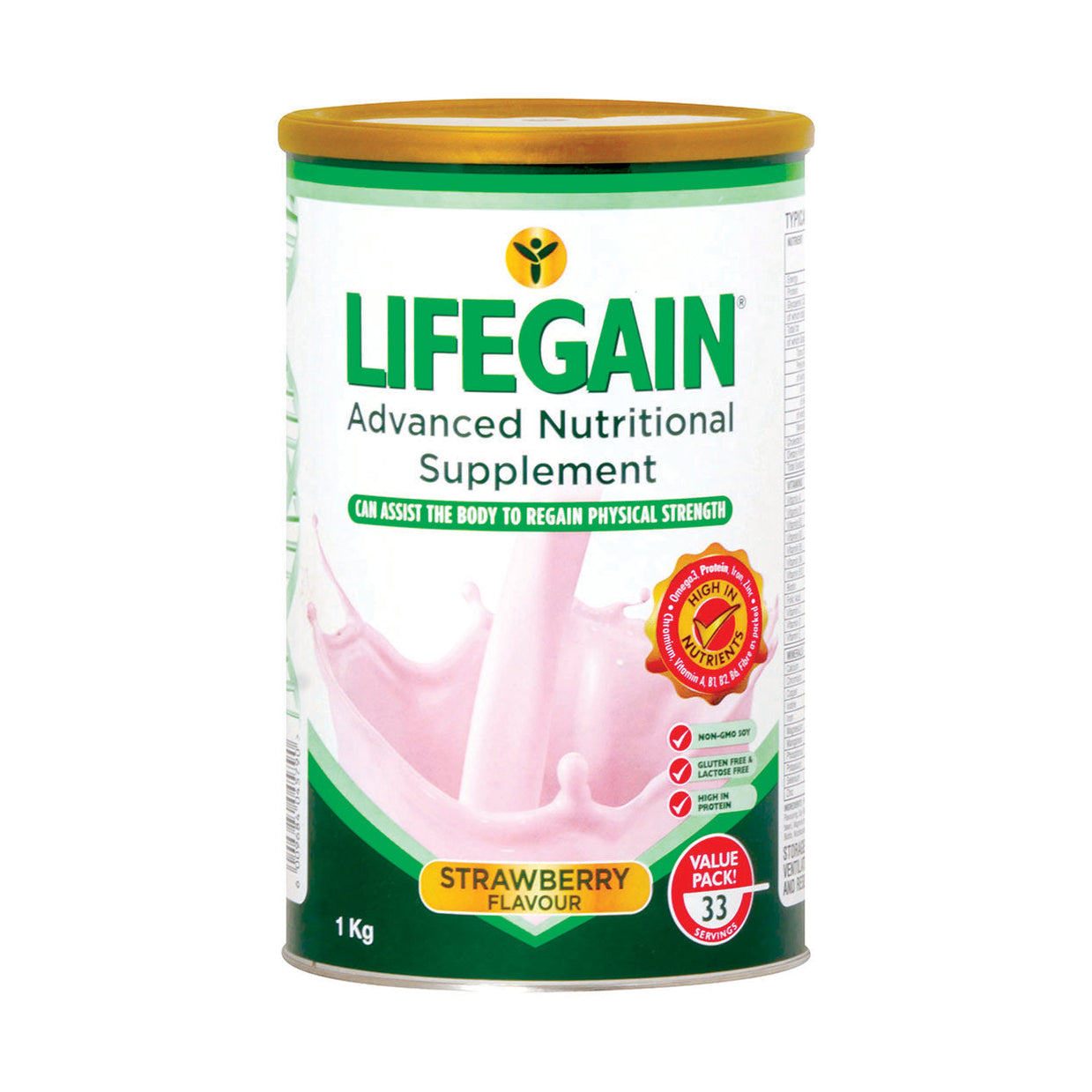 Lifegain Advanced Strawberry 1kg - Maximed
