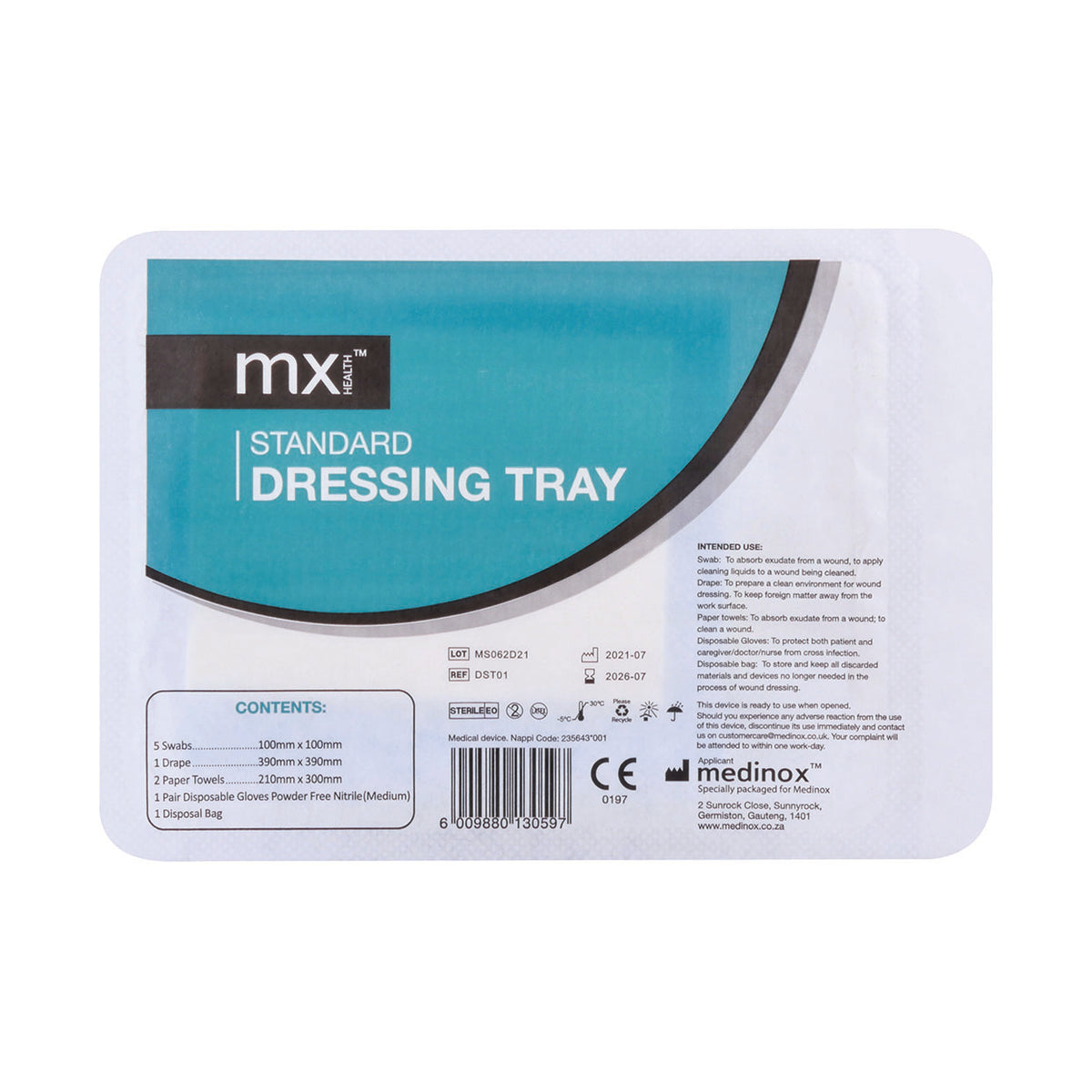MX Health Dressing Tray Standard Mix - Maximed