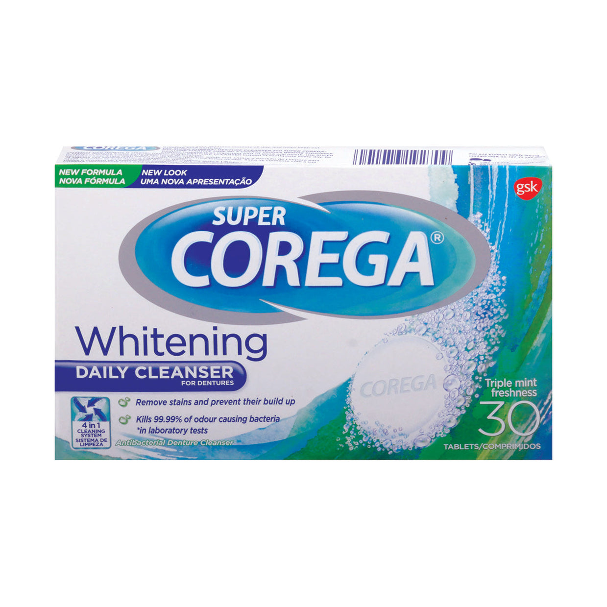 Super Corega Denture Cleaner Whiting 30 Tablets - Maximed