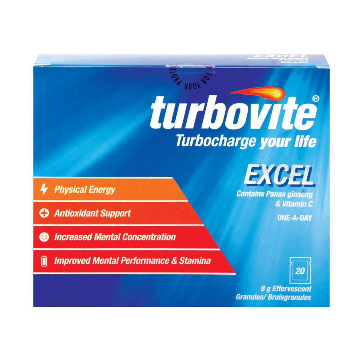 Turbovite Excel Orange 20 Sachets - Maximed